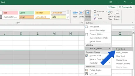 How to Hide Rows in Excel