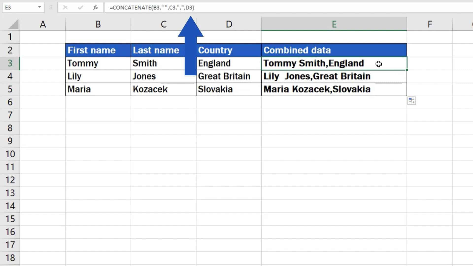 How to Combine Cells in Excel