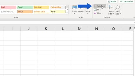 How to Sum a Column in Excel