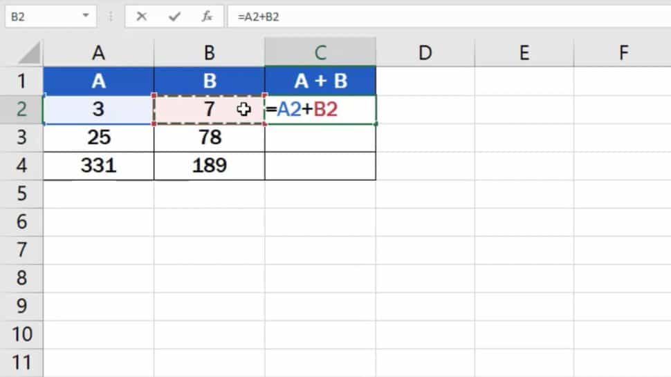 How to Add Numbers in Excel (Basic way)