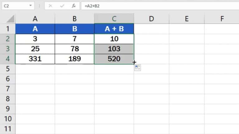 How to Add Numbers in Excel (Basic way)