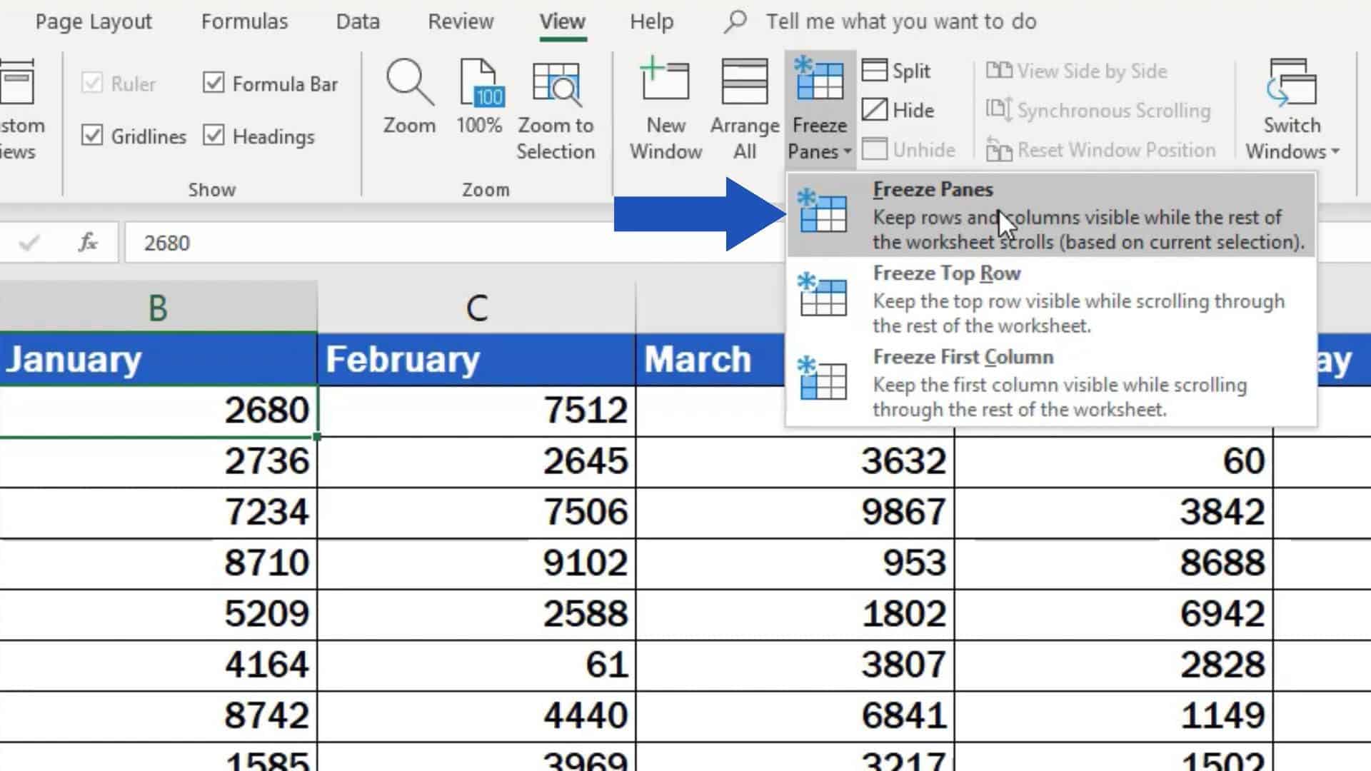 How to Freeze Rows in Excel