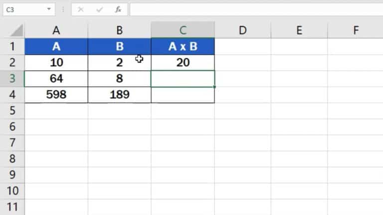 How to Multiply Numbers in Excel (Basic way)