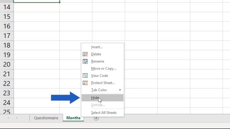 How to Hide Sheets in Excel