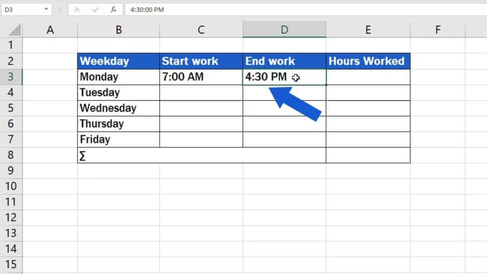 How to Insert and Format Time in Excel
