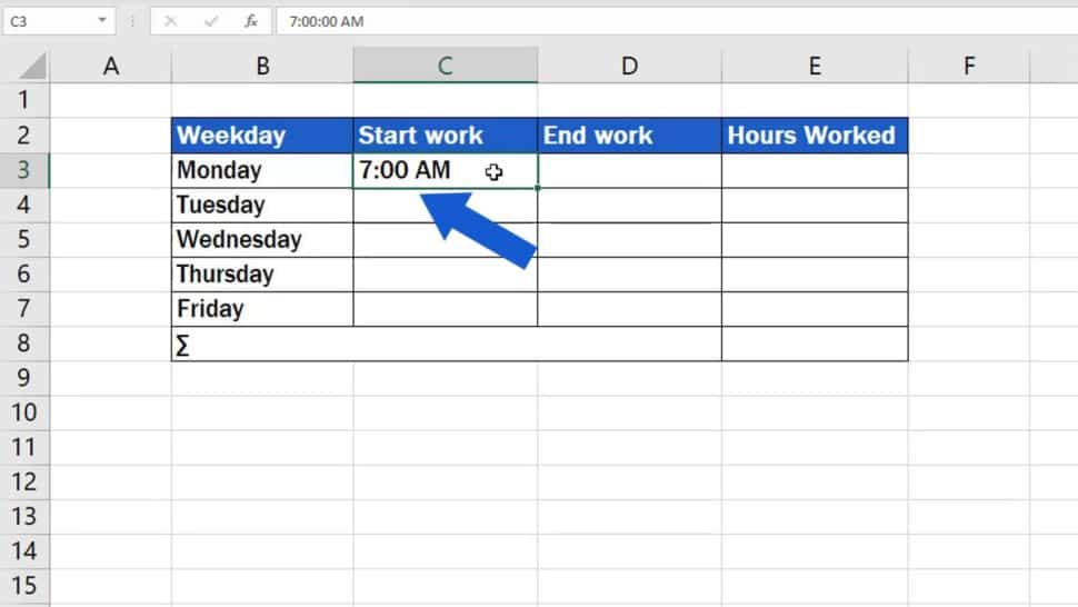 How to Insert and Format Time in Excel