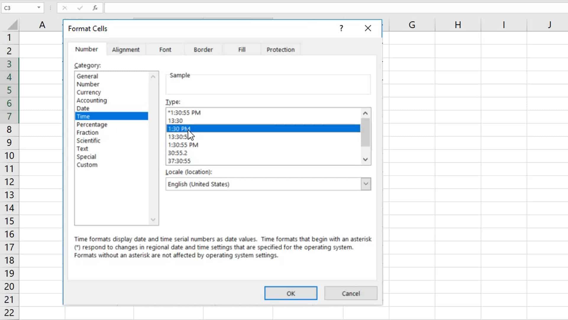 How to Insert and Format Time in Excel