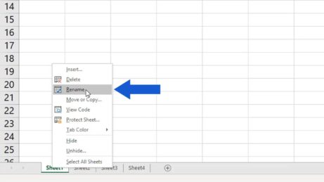 How to Rename Sheet in Excel