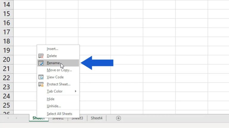 How to Rename Sheet in Excel