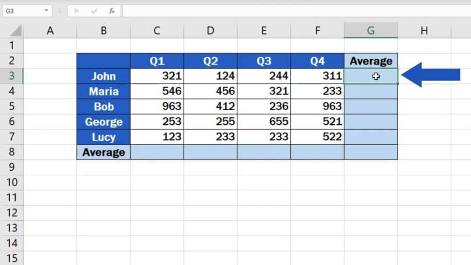 How to Calculate the Average in Excel