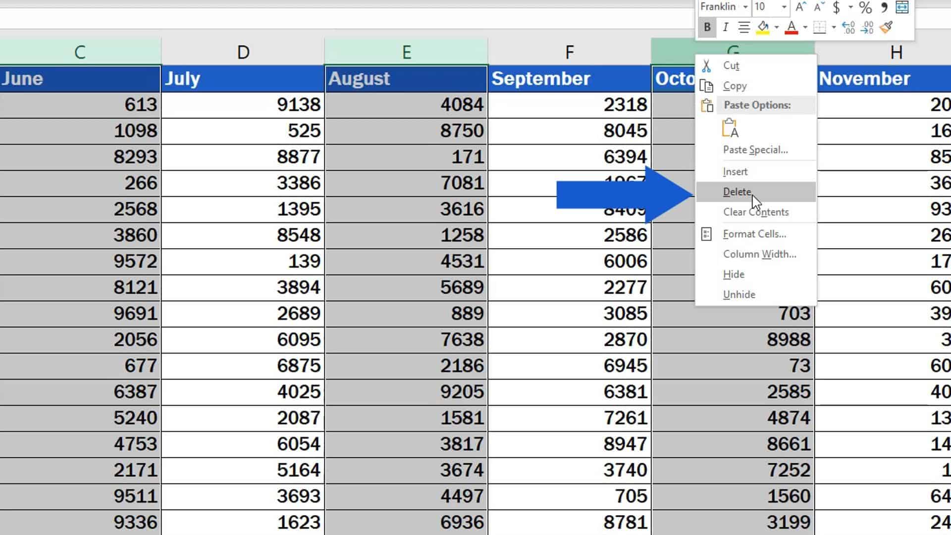 How To Delete Columns In Excel