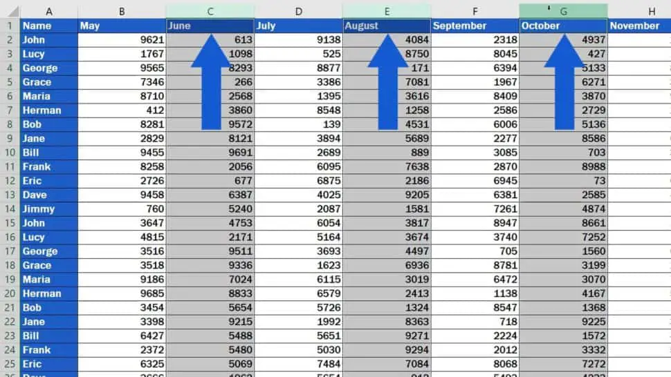 How to Delete Columns in Excel