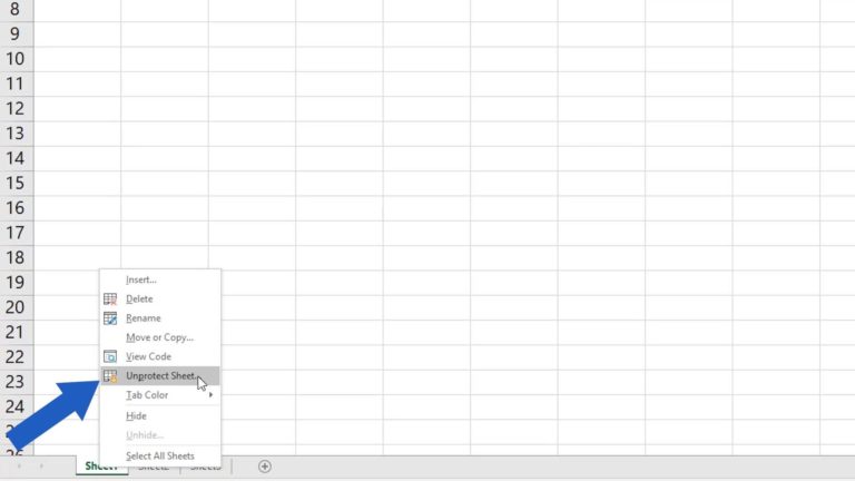 How to Unprotect Excel Sheet