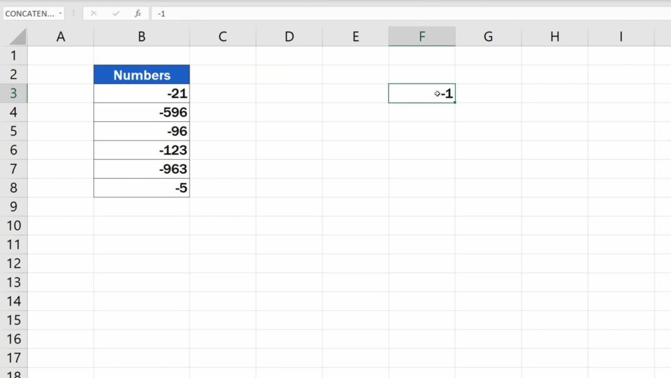 How to Change Negative Numbers to Positive in Excel