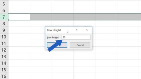 How to Change Row Height in Excel