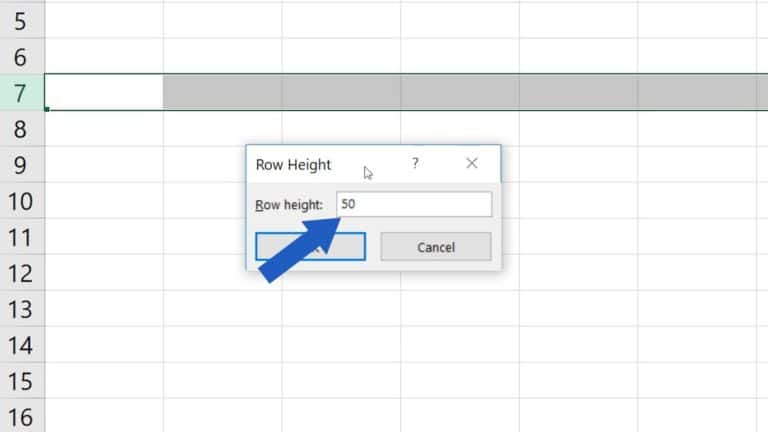 How to Change Row Height in Excel
