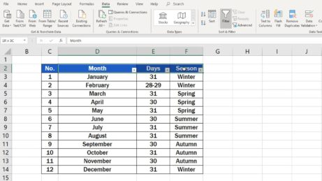 How to Clear or Remove Filter in Excel