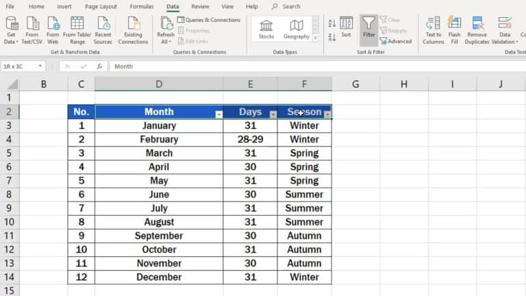 How to Clear or Remove Filter in Excel