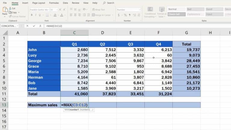 How to Find the Largest Number in Excel