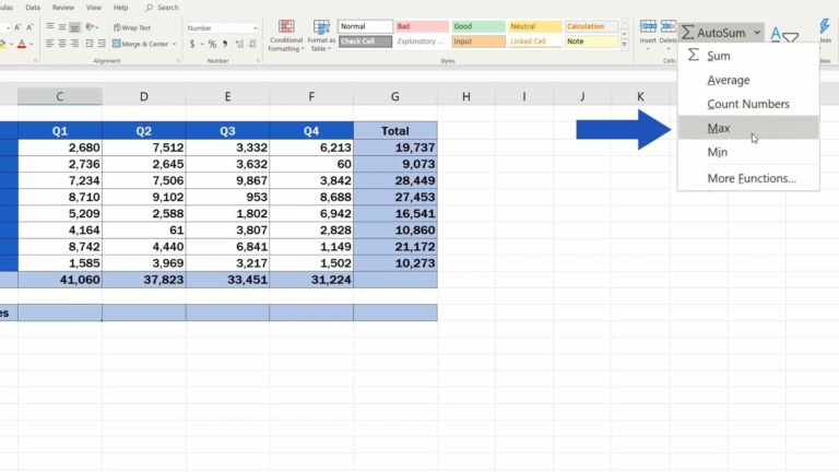 How to Find the Largest Number in Excel