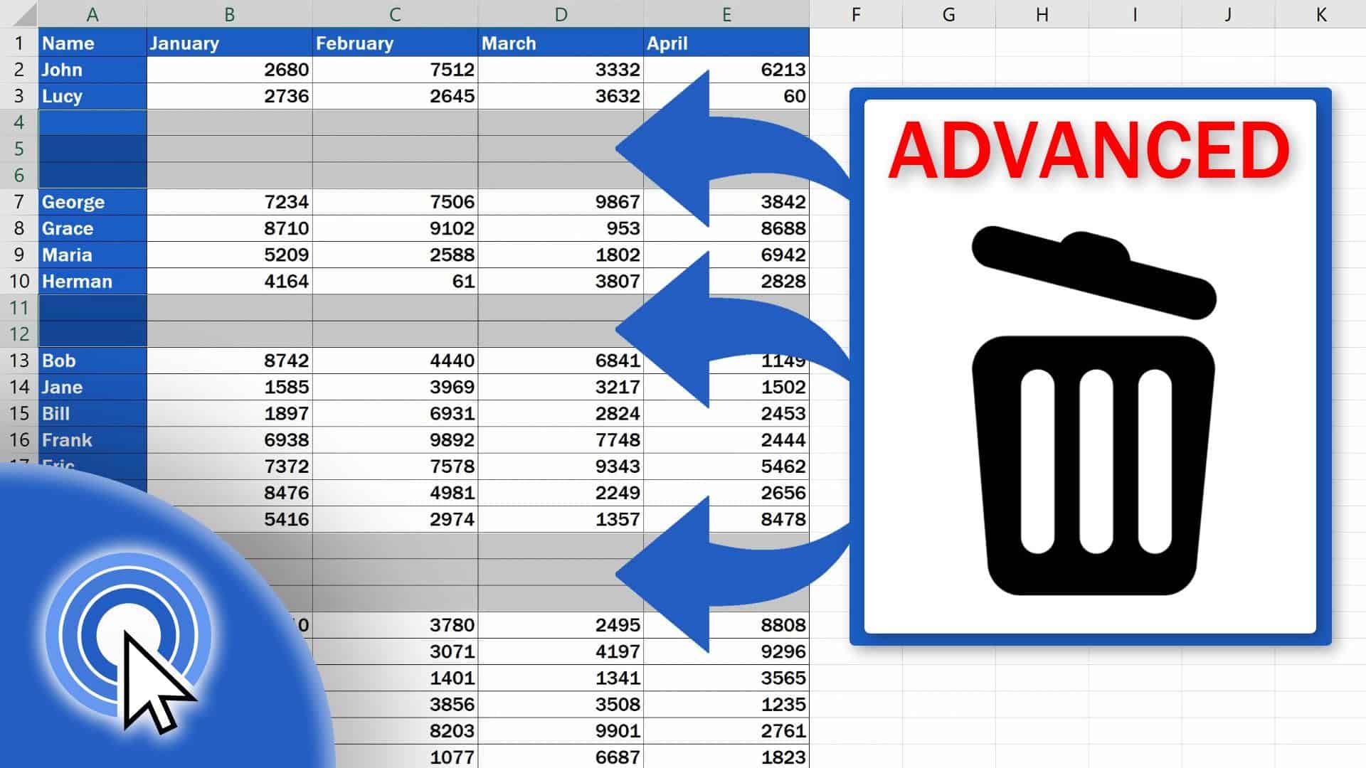 How To Remove Blank Rows In Excel ADVANCED