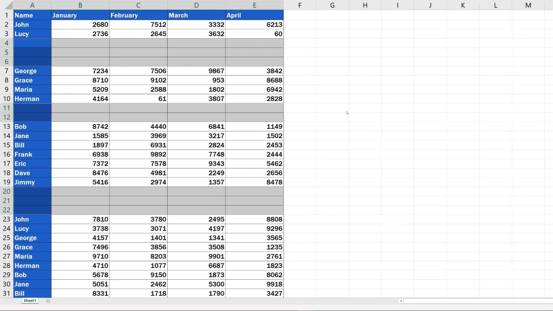 How to Remove Blank Rows in Excel – ADVANCED
