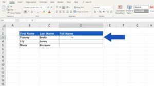 How to Combine First and Last Name in Excel