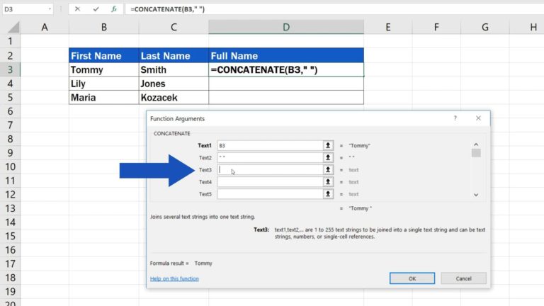 How to Combine First and Last Name in Excel