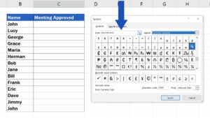 How to Insert a Symbol in Excel