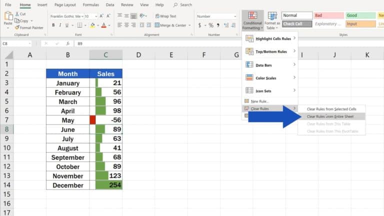 Try out Data Bars in Excel for clear graphical data representation