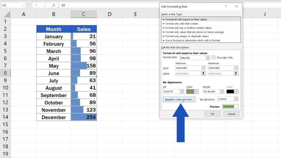 Try out Data Bars in Excel for clear graphical data representation