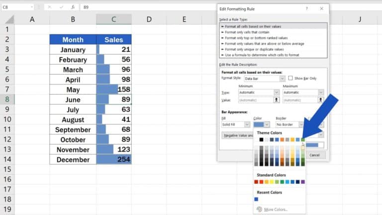 Try out Data Bars in Excel for clear graphical data representation