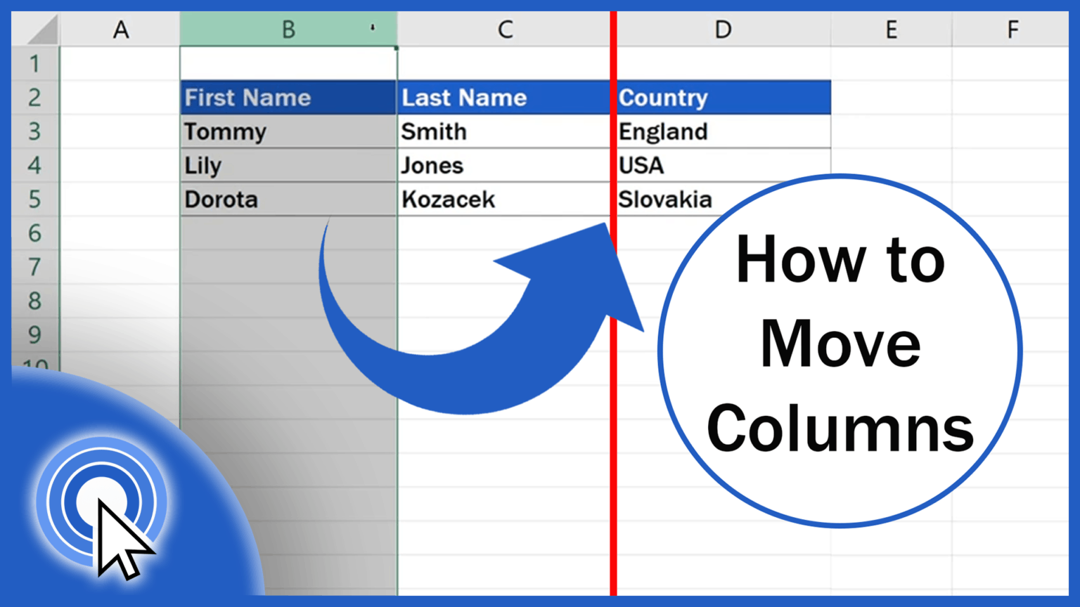 How to Move Columns in Excel