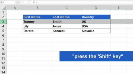 How to Move Rows in Excel