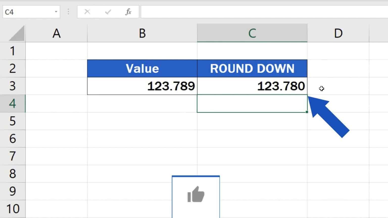 How to ROUND DOWN in Excel