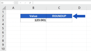 How to ROUNDUP in Excel