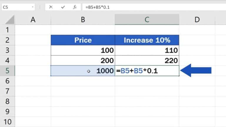 How to Calculate Percentage Increase in Excel