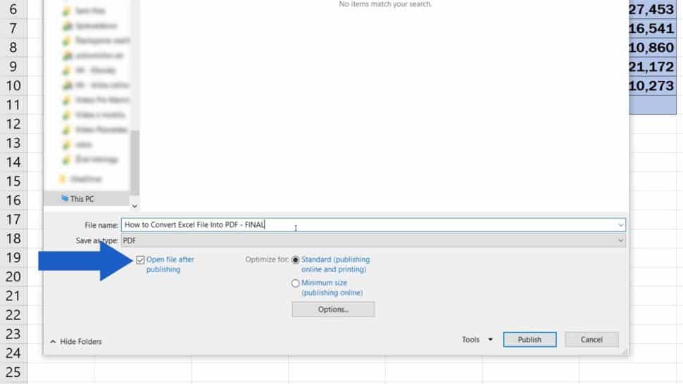 How to Convert an Excel File into PDF