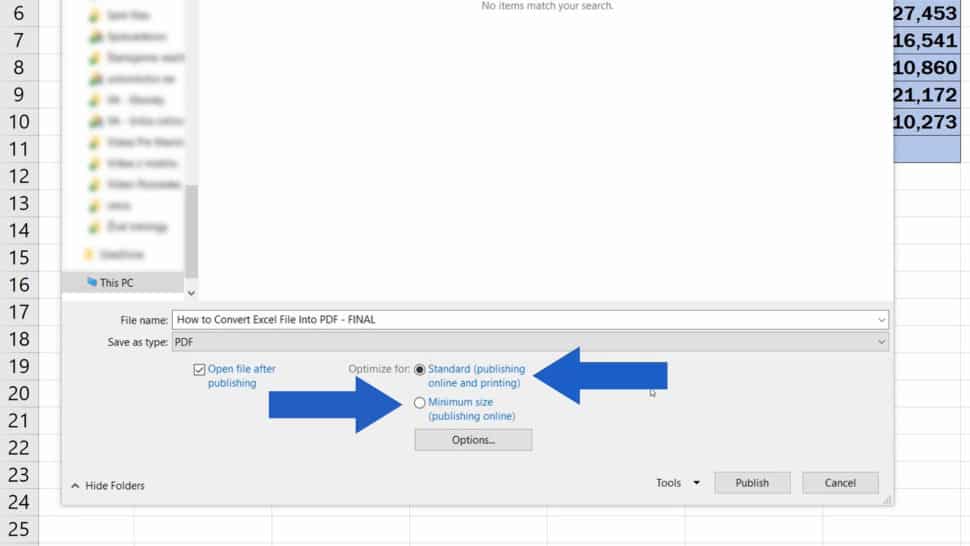 How to Convert an Excel File into PDF