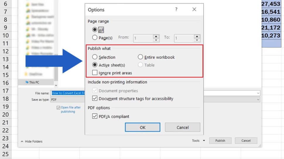 How to Convert an Excel File into PDF