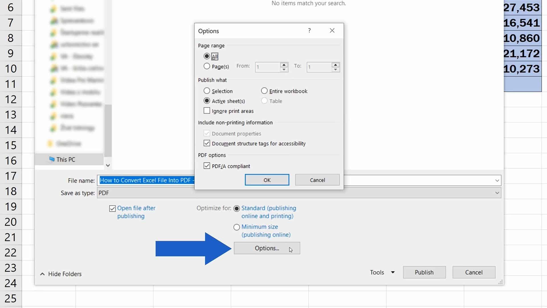 How to Convert an Excel File into PDF