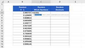 How to Generate Random Numbers in Excel (3 Different Ways)