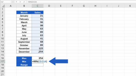 How to Calculate the Range in Excel