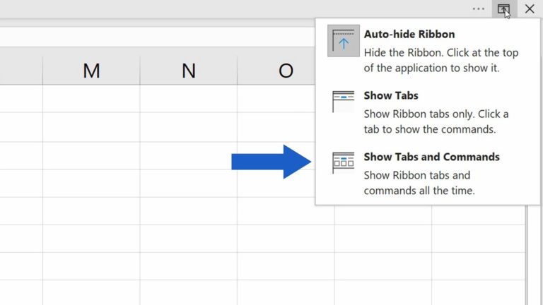How to Show or Hide the Ribbon in Excel (Quick and Easy)