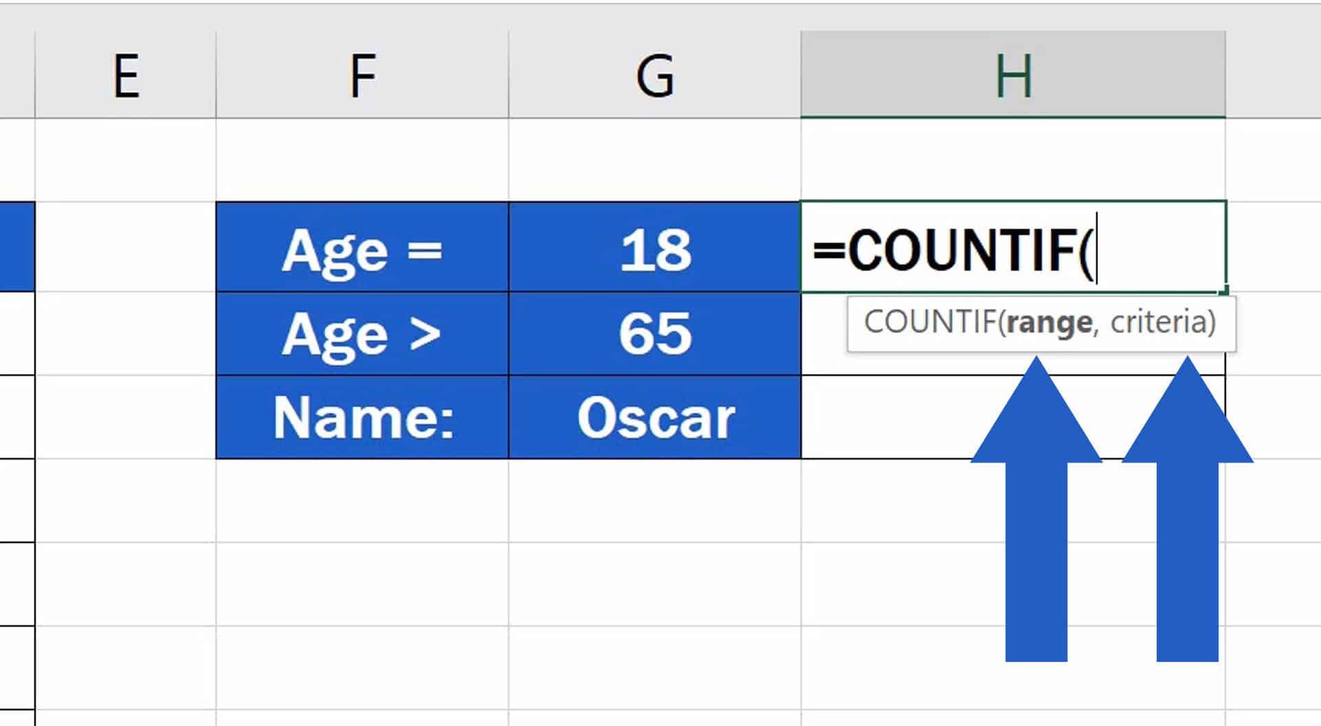 How to Use the COUNTIF Function in Excel