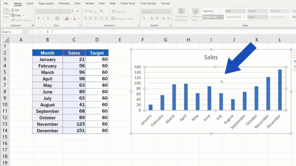 How To Add A Target Line In An Excel Graph