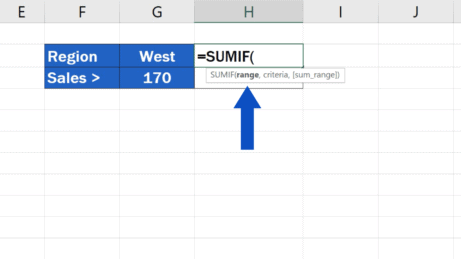 How to Use SUMIF Function in Excel (Step by Step)