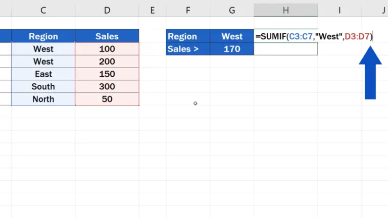 How to Use SUMIF Function in Excel (Step by Step)