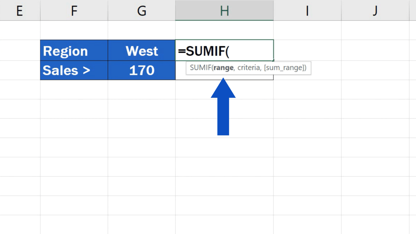 How to Use SUMIF Function in Excel (Step by Step)