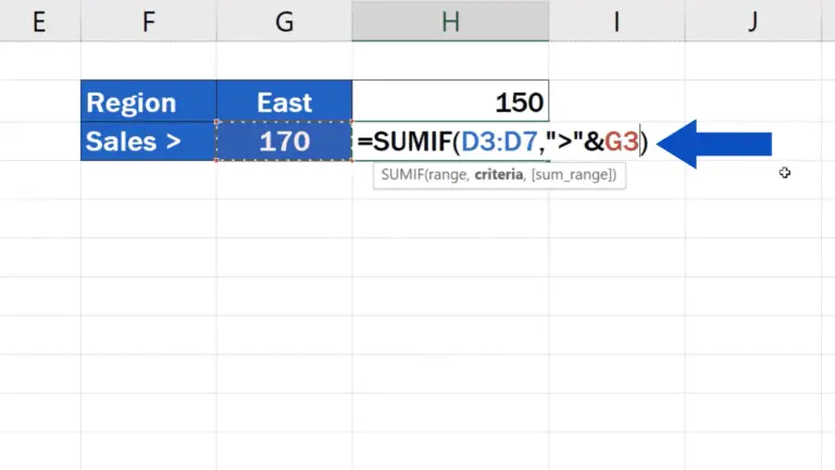 How to Use SUMIF Function in Excel (Step by Step)